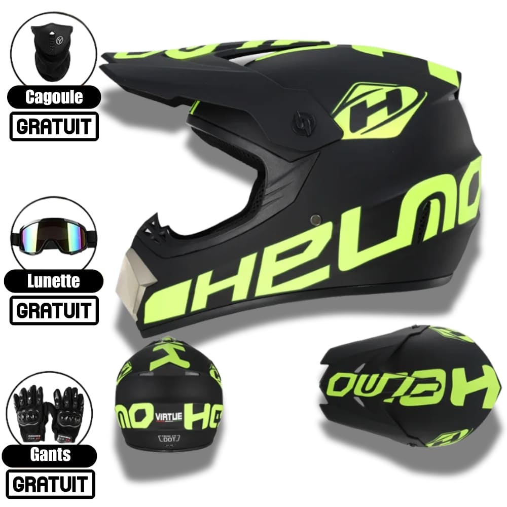 Casque de Moto Cross intégral moto tout-terrain | Lunette Incluse ...