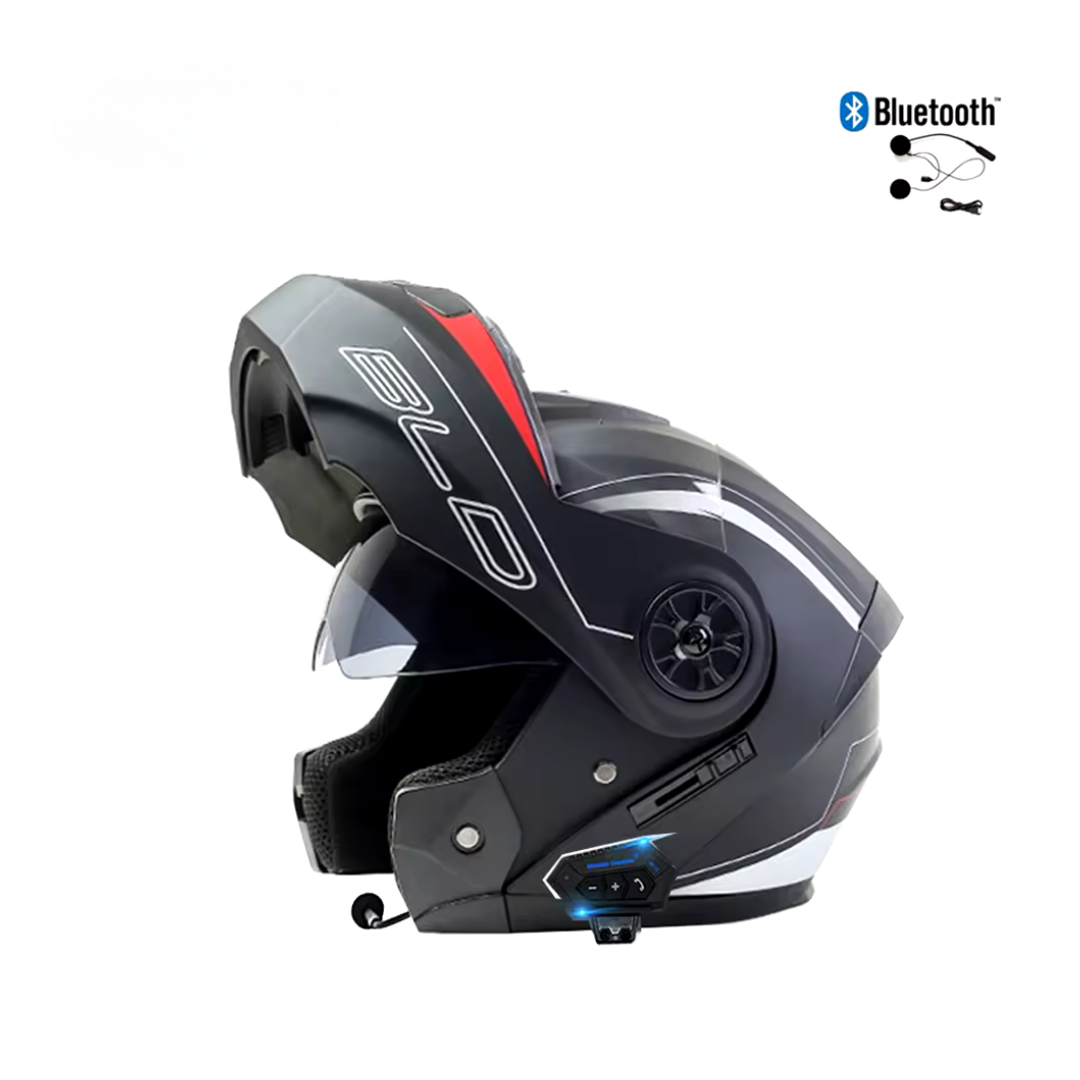 Casque moto Bluetooth 5ghz 3eme generation | BLD Noir | 3 CADEAUX ...